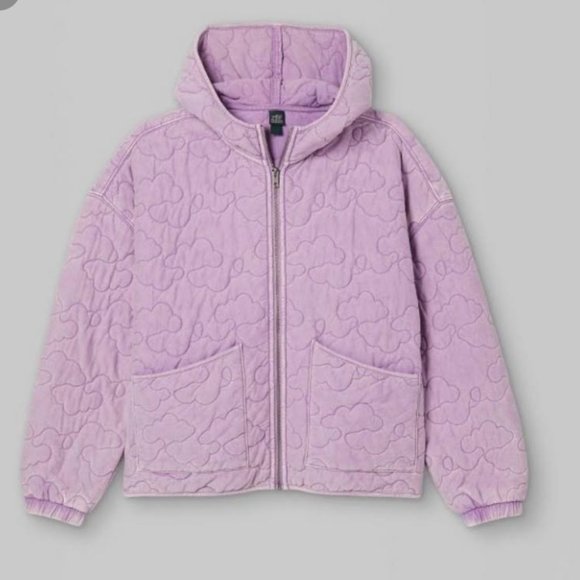 wild fable | Jackets & Coats | Wild Fable Quilted Hoodie Bomber Jacket ...